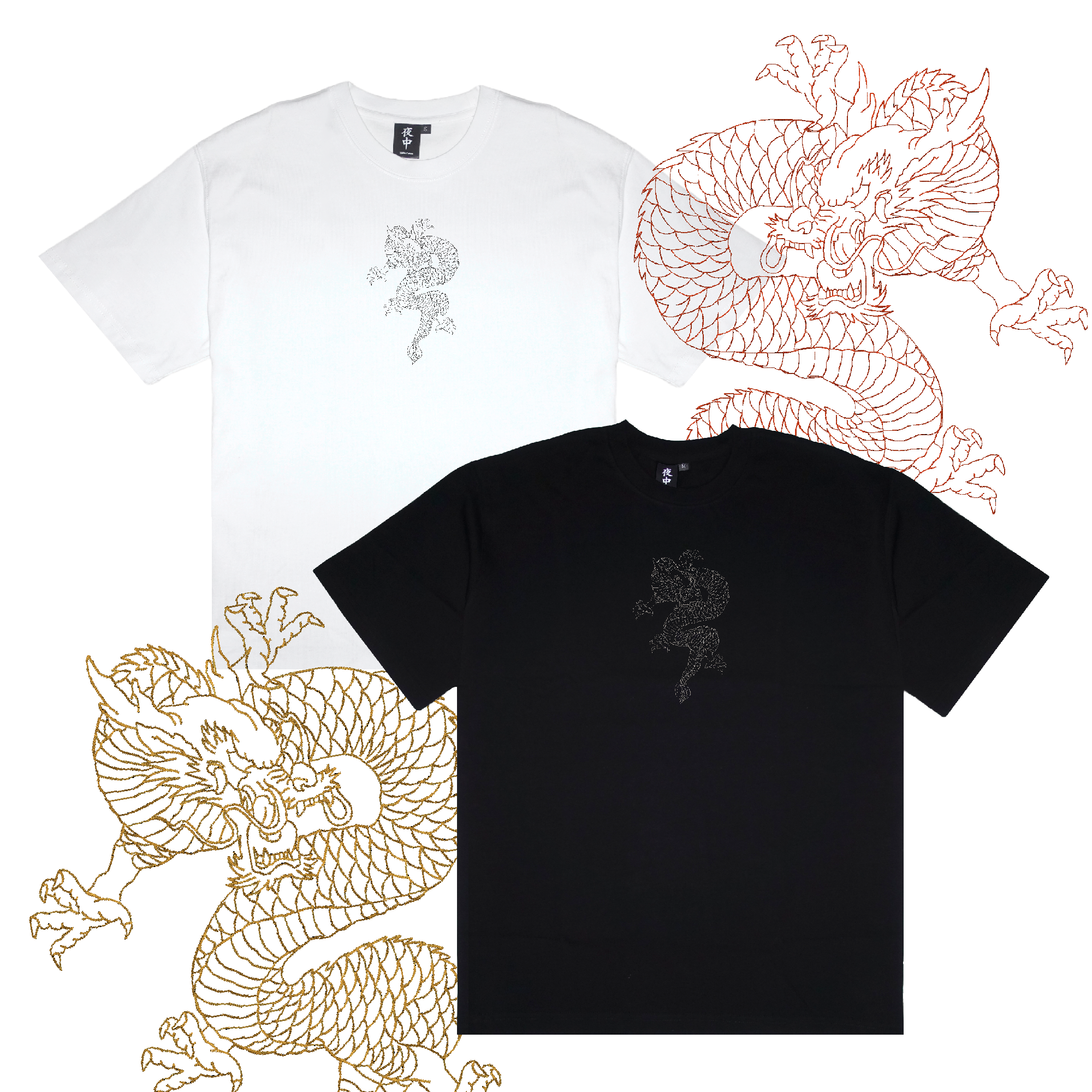 Chinese Dragon - Boxy Tee – Midnight Threads